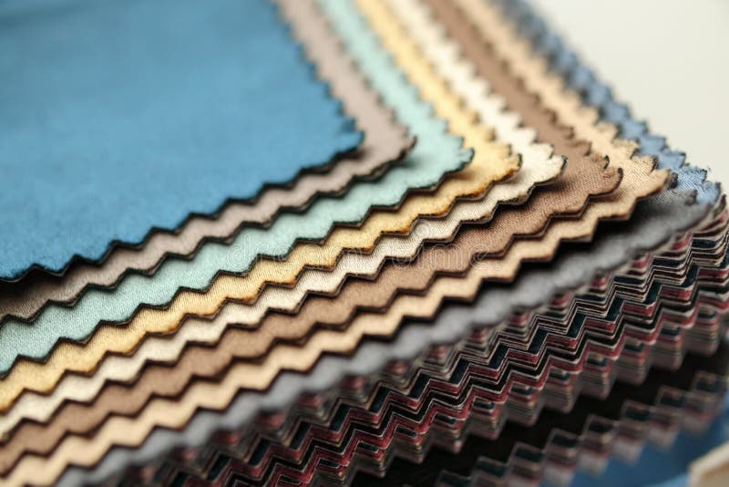 Fabric Color Samples Swatch Book Stock Photo - Image of decorative ...