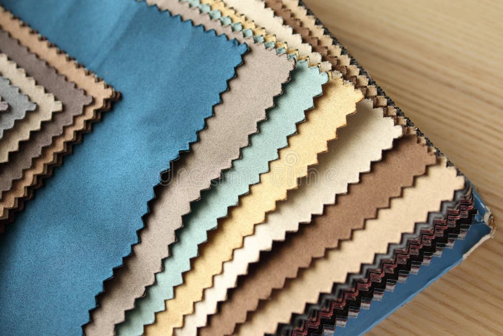 Fabric Color Samples Swatch Book Stock Photo - Image of fiber, decor ...