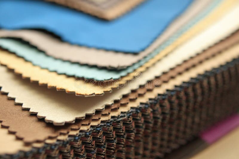 Fabric Color Samples Swatch Book Stock Photo - Image of linen ...