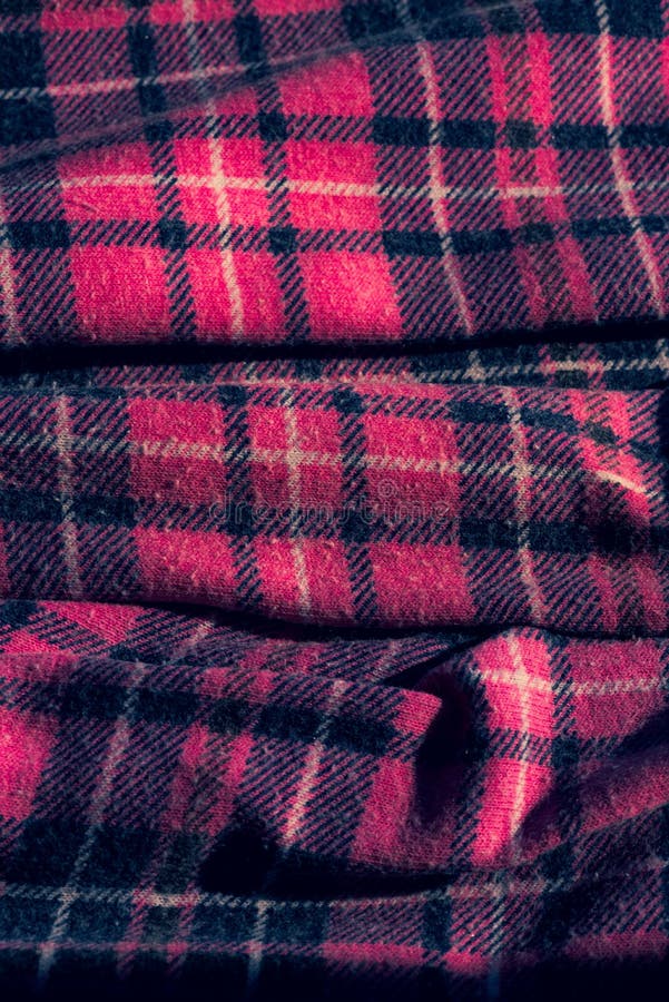 Fabric with a Colorful Checked Pattern. Pink Check Fabric Stock Image ...