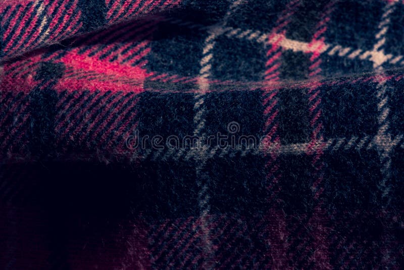 Fabric with a Colorful Checked Pattern. Pink Check Fabric Stock Photo ...