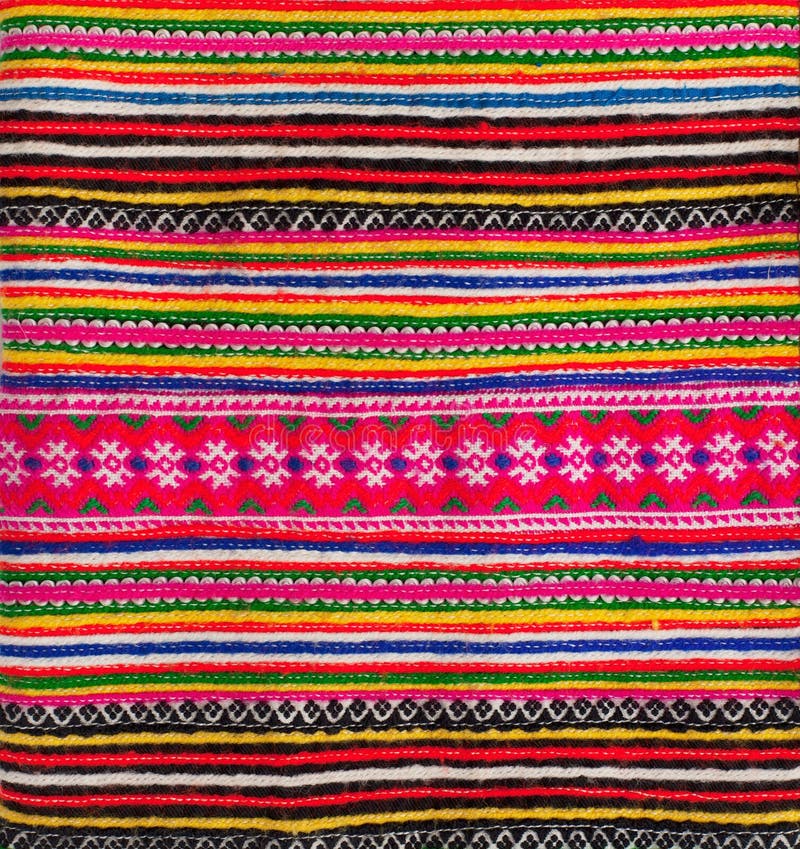 Fabric with Colorful Pattern Stock Photo - Image of shape, background ...