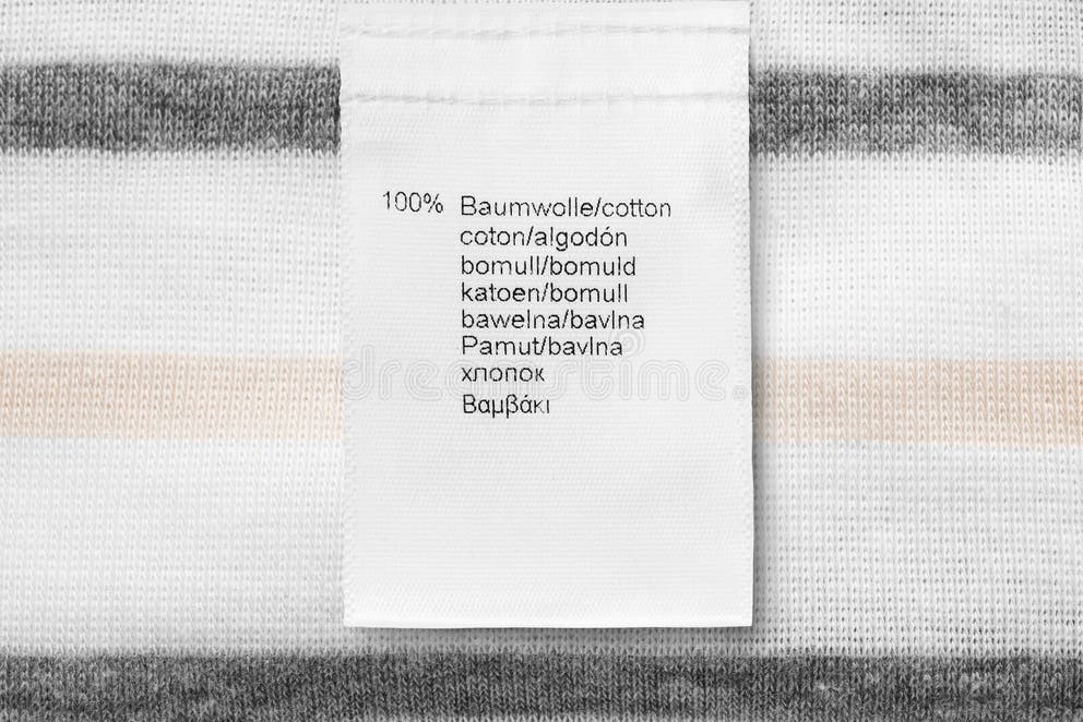 Fabric composition label stock image. Image of composition - 101008133