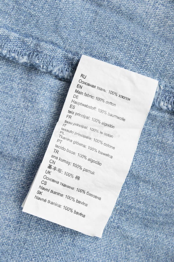 Fabric composition label stock photo. Image of fabric - 189137910