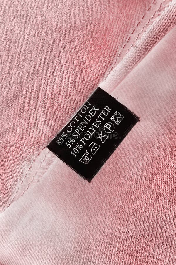 Fabric composition label stock photo. Image of frame - 83471060