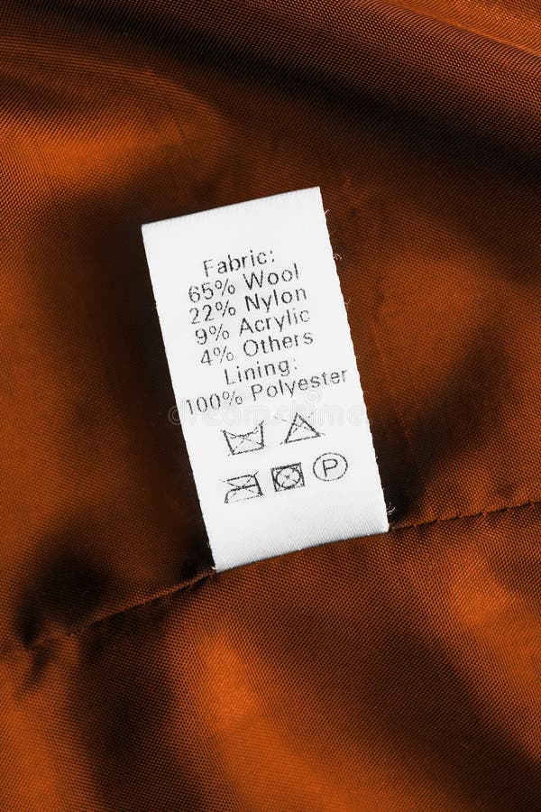 Fabric composition label stock photo. Image of seem, clothing - 40139320