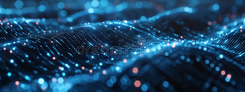 Fabric of Cyber Information and Data Streams Stock Image - Image of ...