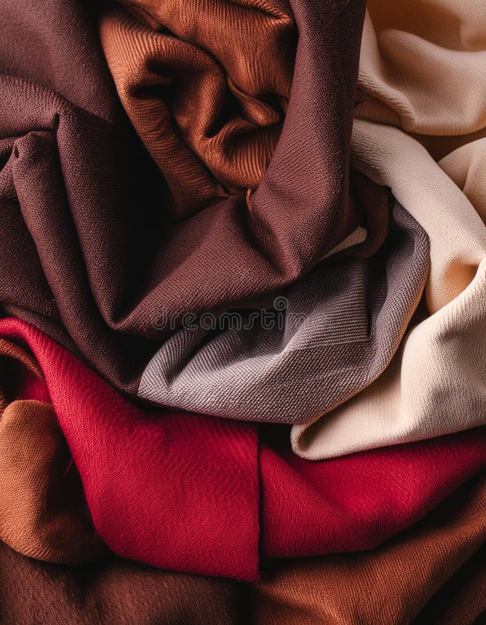 Fabric Design with Neutral and Brown Colors Stock Illustration ...