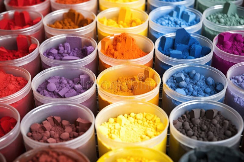 Fabric Dyes and Pigments in Containers Stock Illustration ...