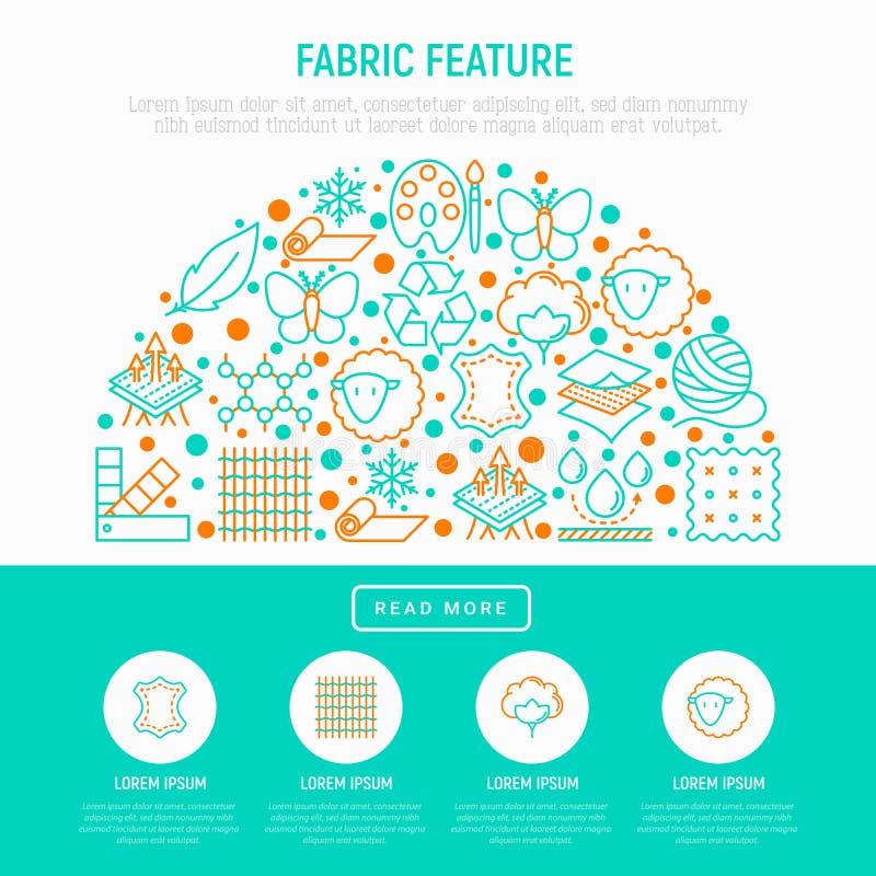 Fabric Feature Line Icons Stock Illustrations – 179 Fabric Feature Line ...