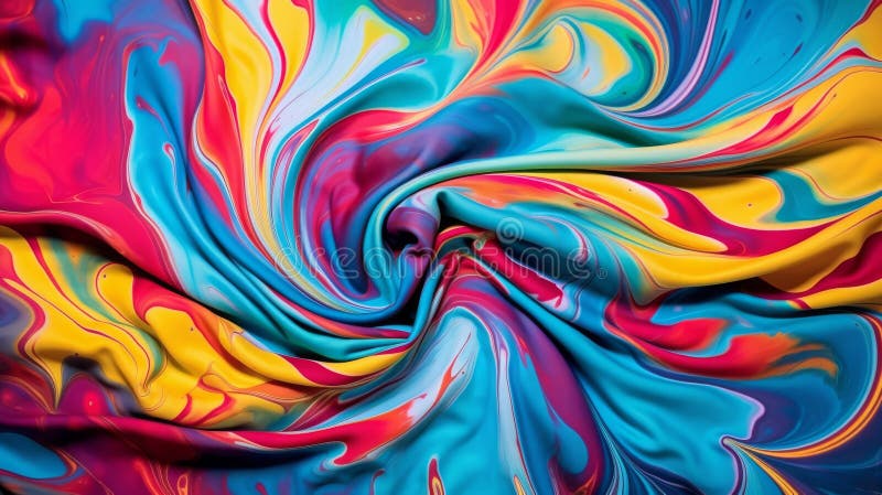 Fabric Featuring Marbling and Splashes of Color Stock Illustration ...
