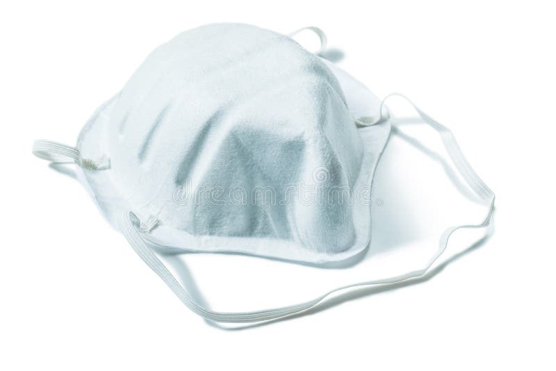Fabric Filter Safety Mask Isolated on White Background Close Up Stock ...