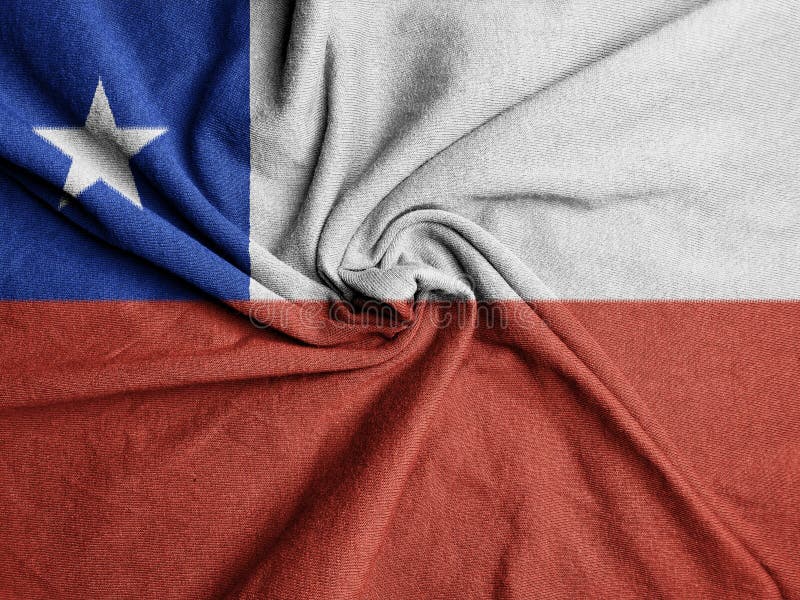 Fabric Flag of the Chile, National Flag of the Chile Stock Image ...