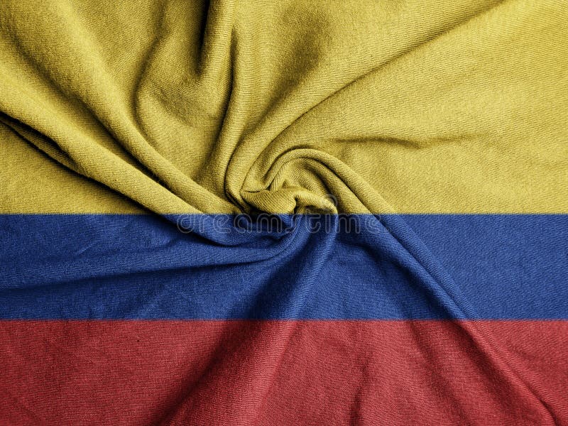 Fabric Flag of the Colombia, National Flag of the Colombia Stock Photo ...