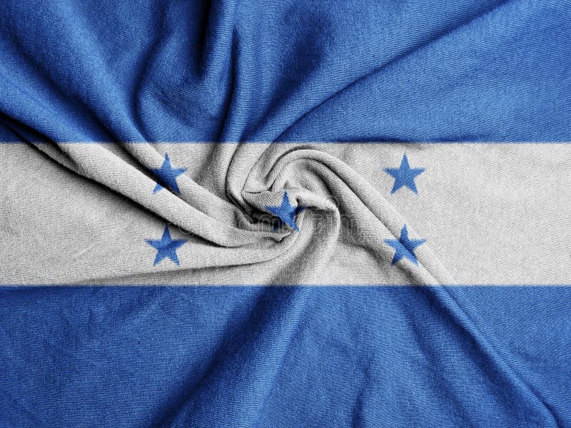 Fabric Flag of the Honduras, National Flag of the Honduras Stock Image ...