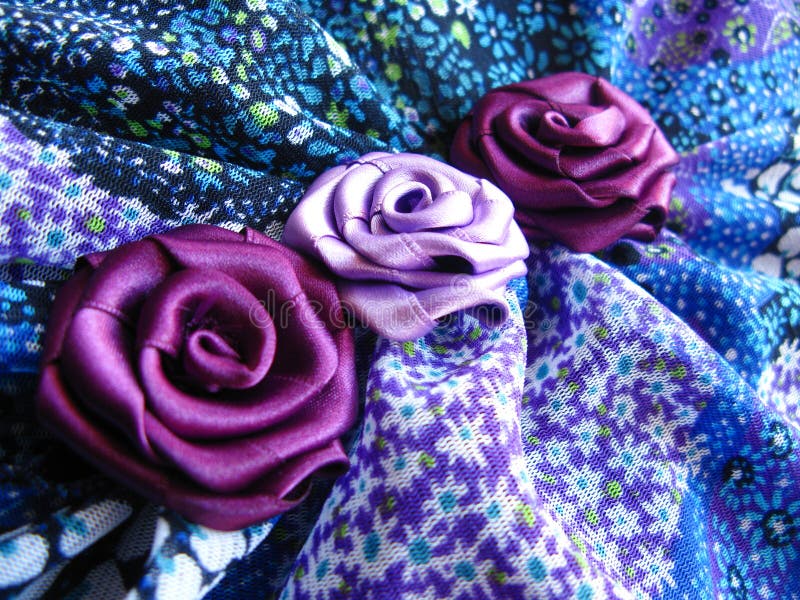 Fabric flowers stock image. Image of accessories, clothing - 10669863
