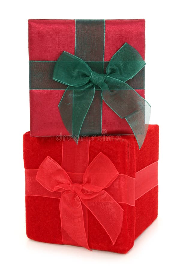 Red and Green Fabric Gift Box Stock Photo - Image of children, give: 360528