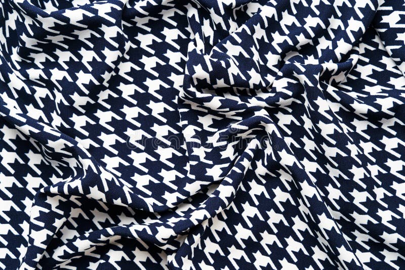 Fabric with Goose Foot Pattern Stock Image - Image of backdrop, knit ...