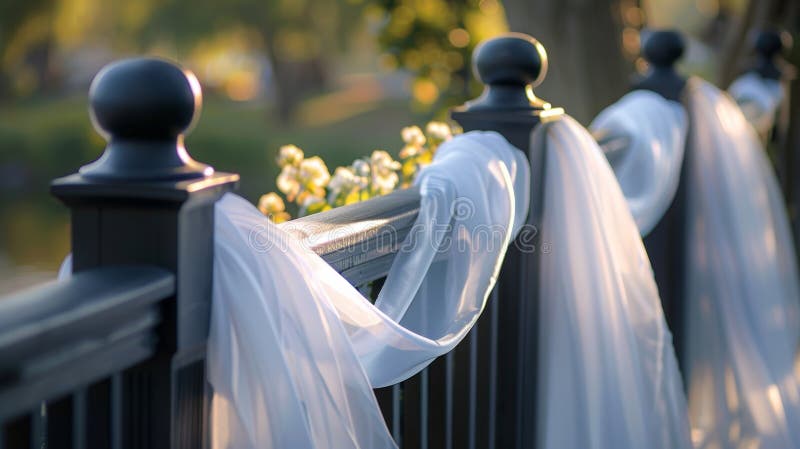 The Fabric Gracefully Ds Over the Railing of the Riverside Walkway ...