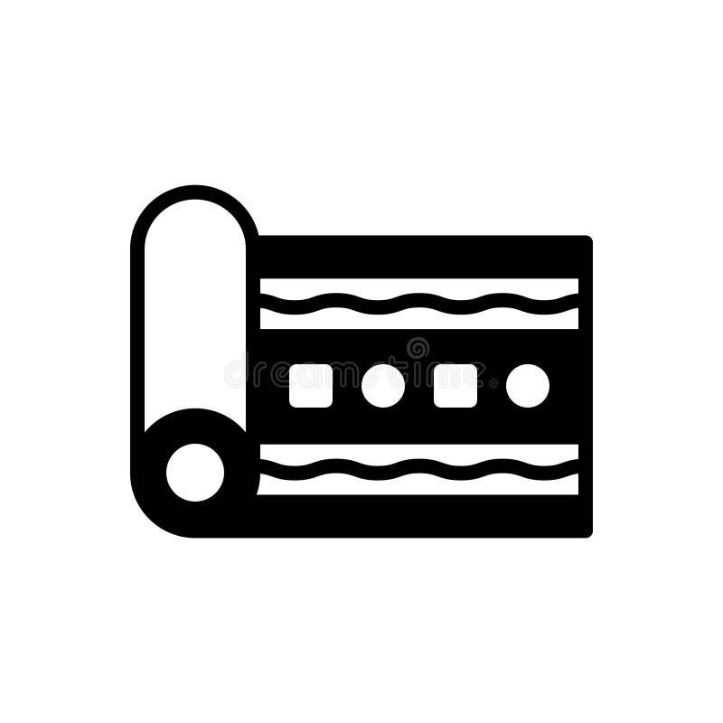 Black Solid Icon for Fabric, Textile and Cloth Stock Vector ...