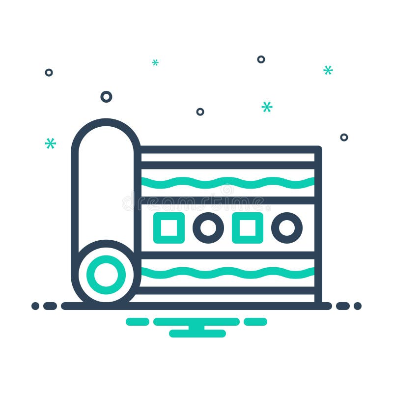 Mix Icon for Fabric, Textile and Cloth Stock Vector - Illustration of ...