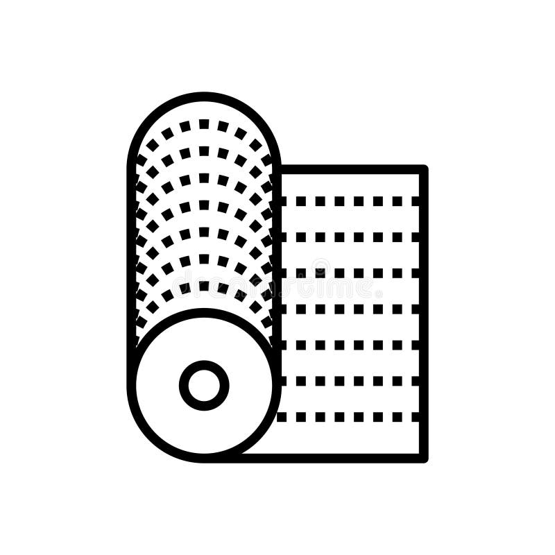 Fabric Icon Vector Sign and Symbol Isolated on White Background, Fabric ...