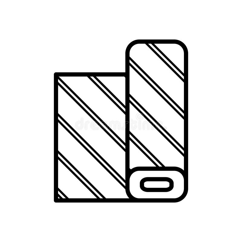 Fabric Icon Vector Sign and Symbol Isolated on White Background, Fabric ...