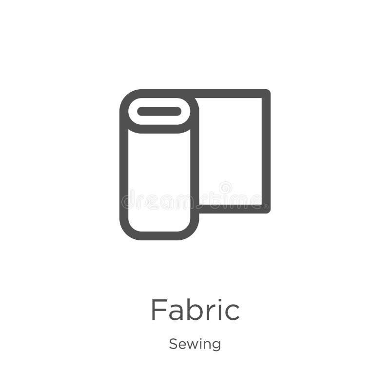 Fabric Icon Vector from Sewing Collection. Thin Line Fabric Outline ...