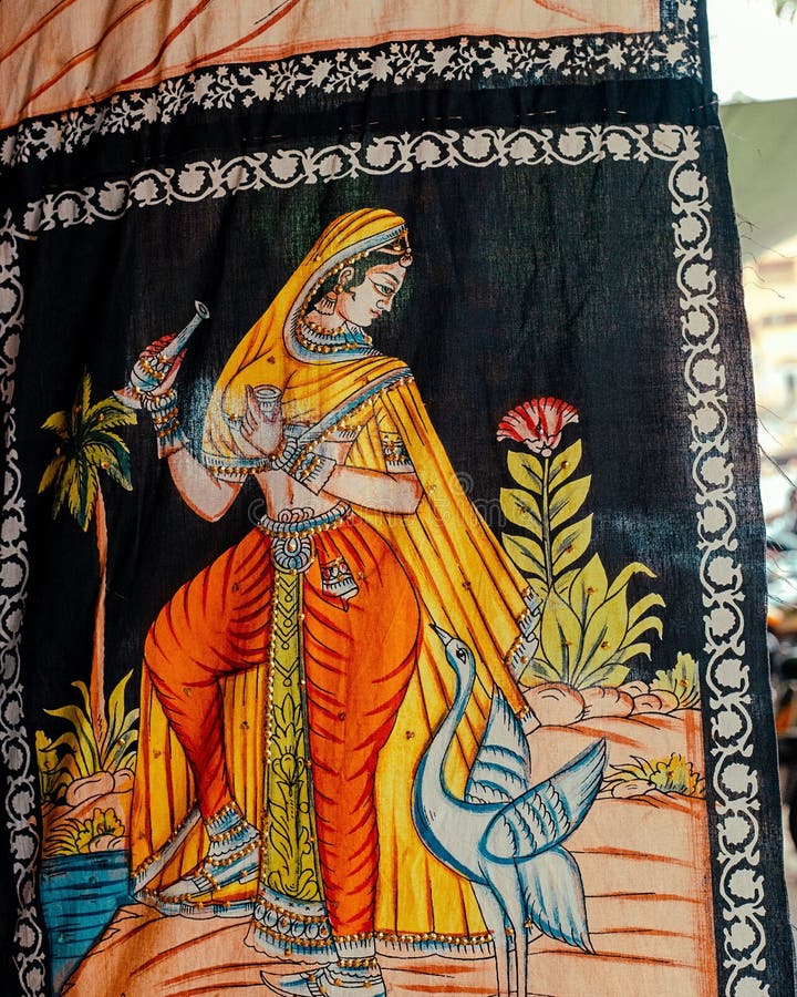 Fabric with Indian Traditional Design Stock Image - Image of indian ...