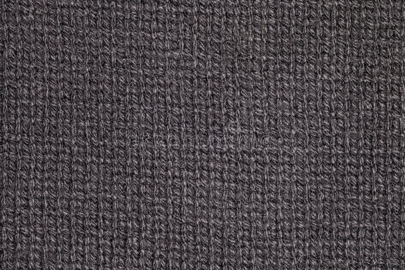 Fabric Knitted with Black Spinning Threads Close-up Knitting ...