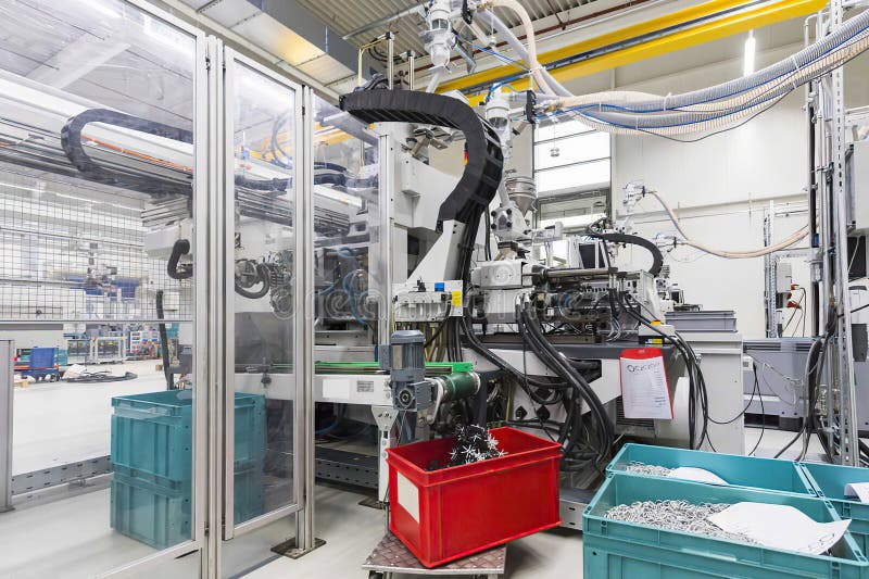 Fabric, Machine, Tooling. Modern Factory Processing. Stock Image ...