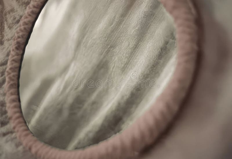 Fabric Mirror a Mirror with a Fabric Texture Giving the Reflecti Stock ...