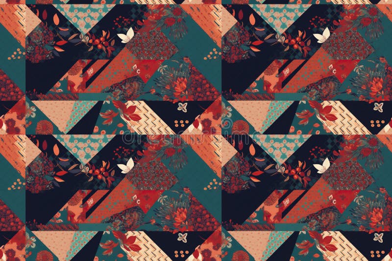 Fabric Mock Up Design with Patchwork Details , Created with Generative ...