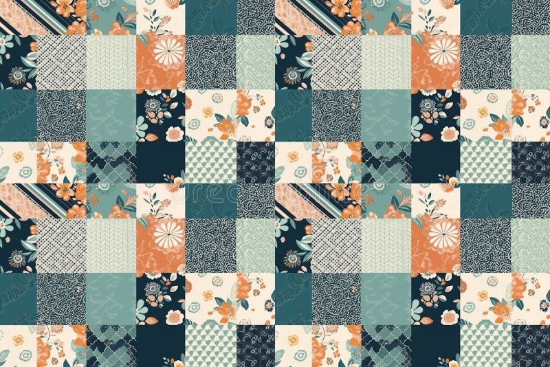 Fabric Mock Up Design with Patchwork Details, Created with Generative ...