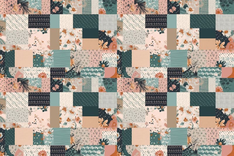 Fabric Mock Up Design with Patchwork Details, Created with Generative ...