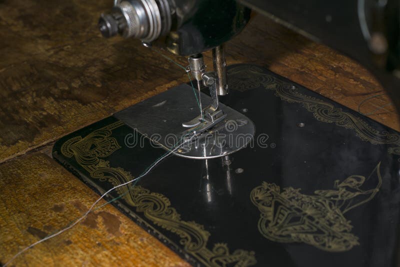 Fabric Movement Mechanism and Needle with a Foot of a Vintage Sewing ...