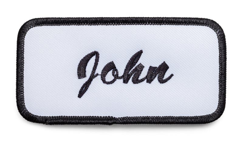 John Name Patch stock photo. Image of business, rectangle - 101482096