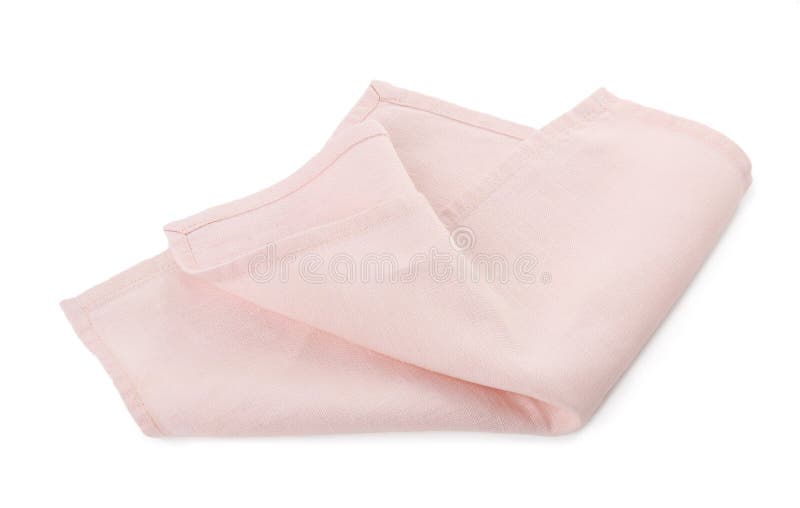 Fabric Napkin for Table Setting on White Background Stock Image - Image ...