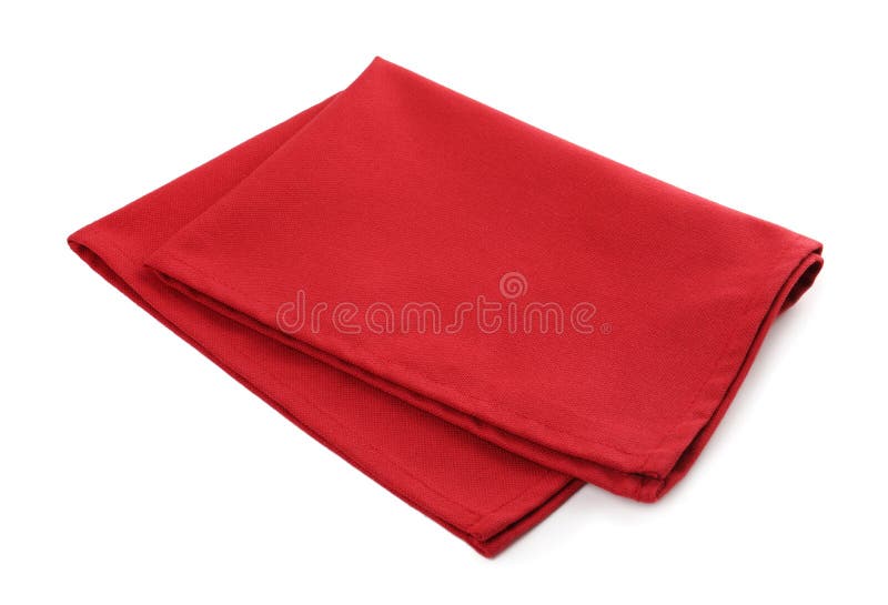 Fabric Napkin for Table Setting on White Background Stock Image - Image ...