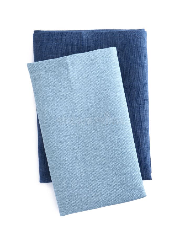 Fabric Napkins for Table Setting Isolated on White, Top View Stock ...
