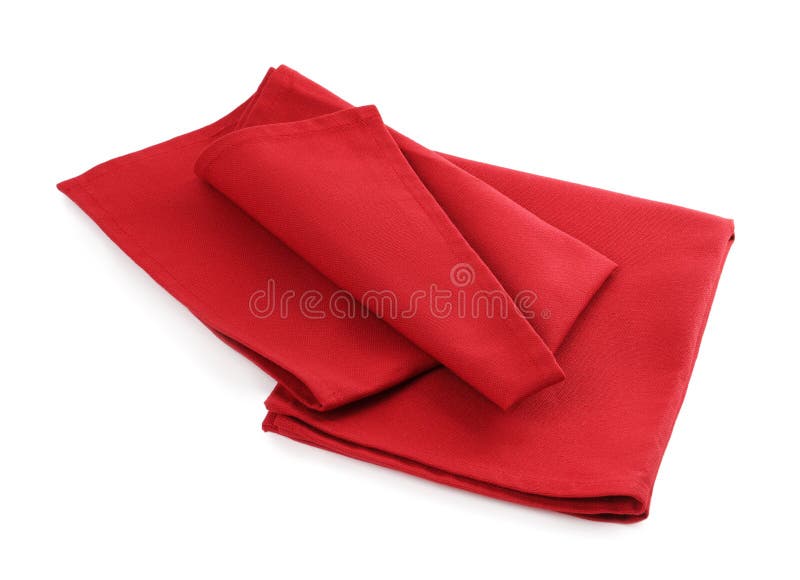 Fabric Napkins for Table Setting on White Background Stock Image ...