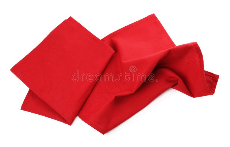 Fabric Napkins for Table Setting on White Background Stock Image ...