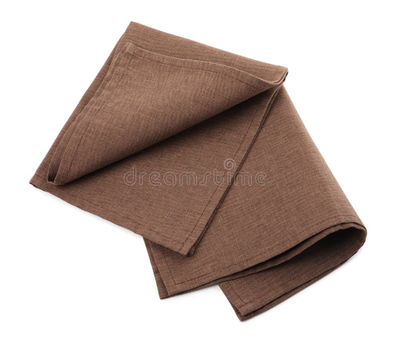 Fabric Napkins for Table Setting on White Background Stock Photo ...