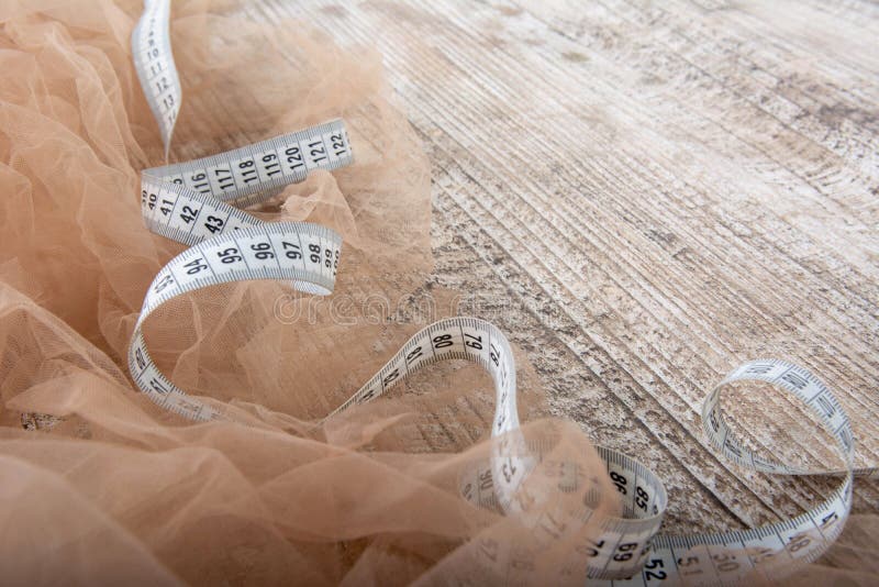 Objects for Sewing Clothes. Roulette, Coil, and Patterns on the Table ...