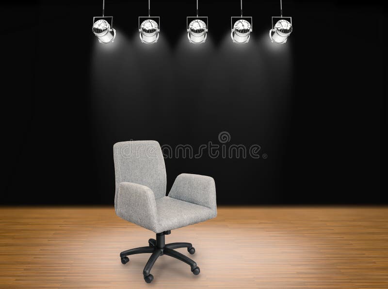 Interview chair on stage stock photo. Image of entertain - 6687376