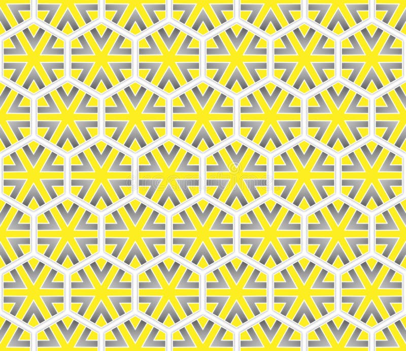 Hexagonal Cross Yellow Gray Colored Stock Illustration - Illustration ...