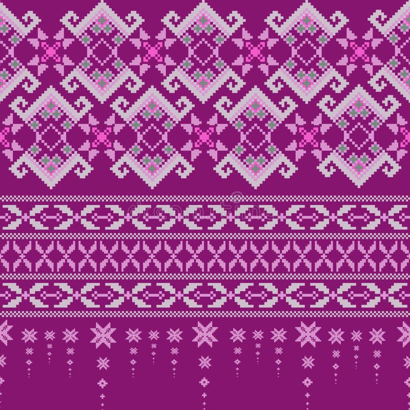 Fabric Pattern Design, Pixel Style. Stock Illustration - Illustration ...