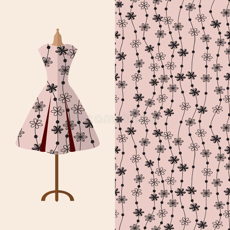 Fabric Pattern Design for a Woman S Dress. Perfect for Printing Stock ...