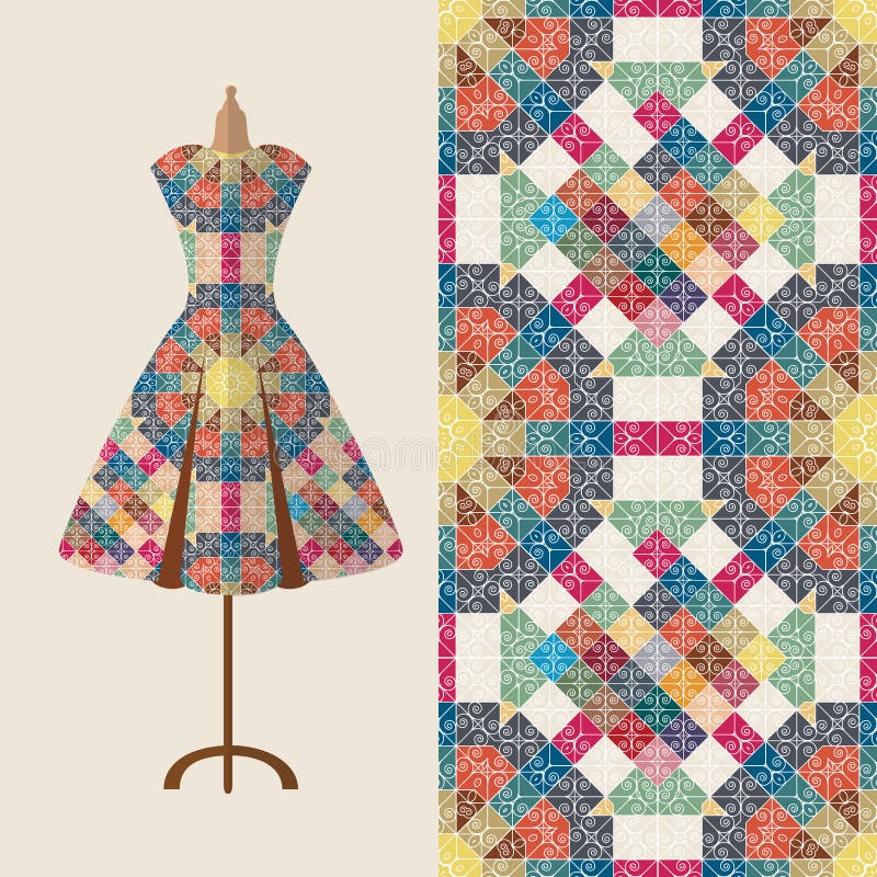Fabric Pattern Design for a Woman S Dress. Perfect for Printing on ...