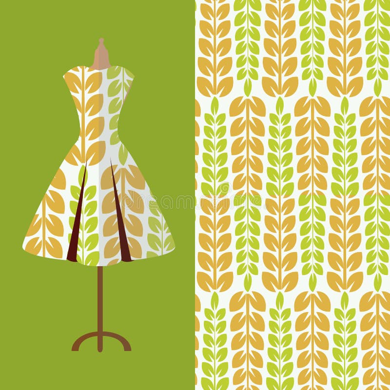 Fabric Pattern Design for a Woman S Dress. Perfect for Printing on ...